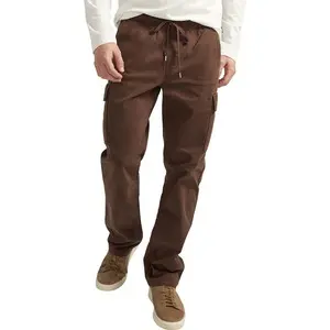 SILVER JEANS CO. Pull-on Twill Cargo Pants - Coffee