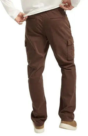 SILVER JEANS CO. Pull-on Twill Cargo Pants - Coffee