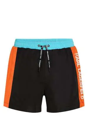 Karl Lagerfeld Colour-block Swim Shorts - Black