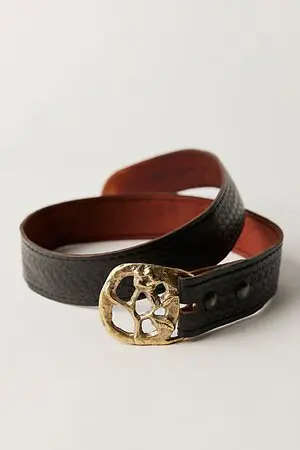 ALKEMIE Alkemie Flora Leather Belt Black