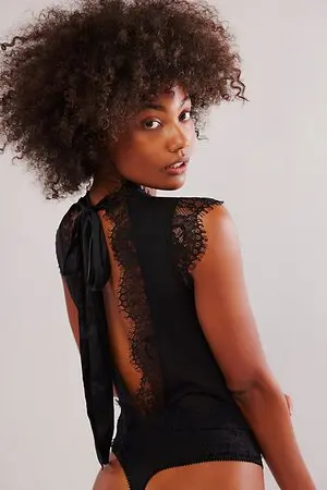 Free People Intimately Sweet Nothings Bodysuit - Black