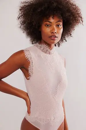 Free People Sweet Nothings Bodysuit - Pale Mauve