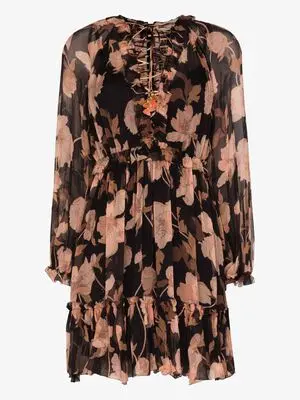 Zimmermann Concert Floral Print Mini Dress