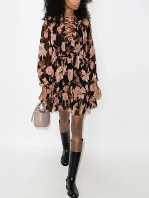 Zimmermann Concert Floral Print Mini Dress