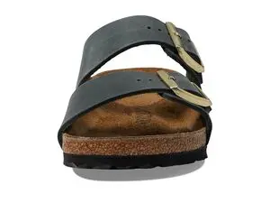 BIRKENSTOCK Arizona Oiled Leather Sandals - Gray