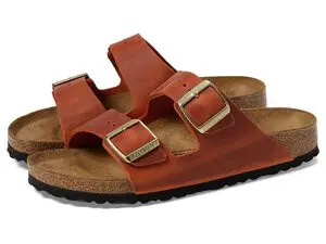 BIRKENSTOCK Birkenstock Arizona Oiled Leather Sandals Orange