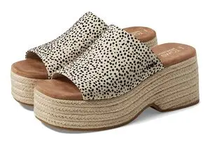 Toms Laila Platform Mule - Flocked Mini Cheetah