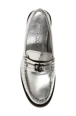 JIMMY CHOO Addie Jc Metallic Loafer
