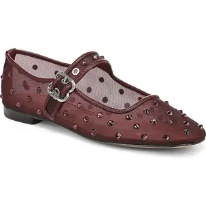 Sam Edelman Michaela Shine Mary Jane Flat - French Merlot