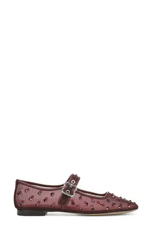 Sam Edelman Michaela Shine Mary Jane Flat - French Merlot