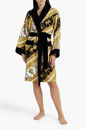 Versace Printed Cottonterry Bathrobe