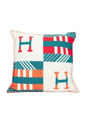 Hermès Avalon Cushion In White - Multi