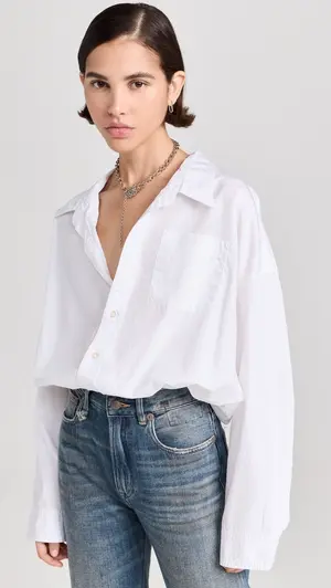 R13 Crossover Bubble Shirt