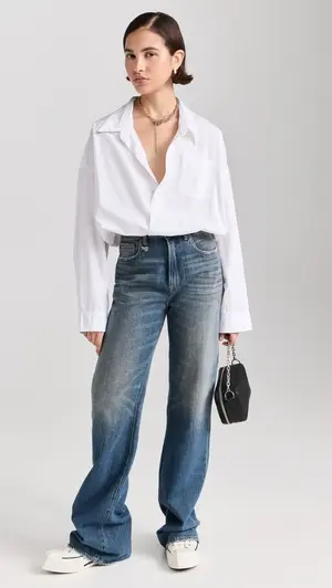 R13 Crossover Bubble Shirt