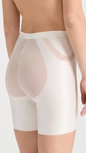 Spanx Shape Booty-lifting Mid-thigh Short - Linen
