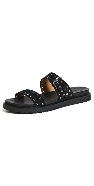 Madewell The Dee Double Strap Slide Sandals