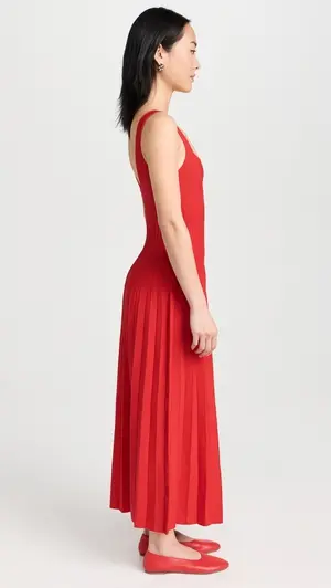 Staud Ellison Dress - Red Rose