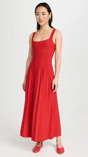Staud Ellison Dress - Red Rose