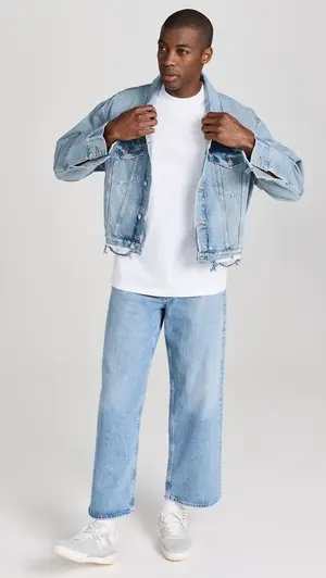 AGOLDE Asha Mock Neck Tee - White