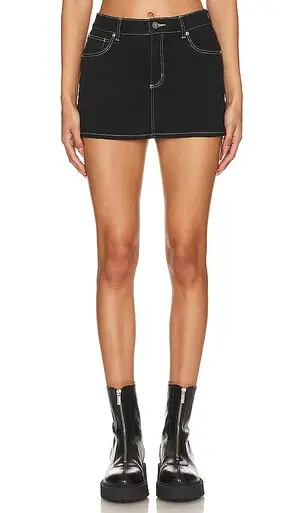 Abrand Denim 99 Low Mini Skirt