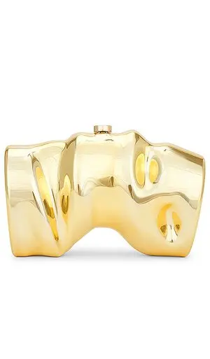 Cult Gaia Scrunch Clutch - Shiny Gold