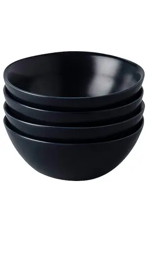 FABLE The Breakfast Bowls Set Of 4 In Navy - Midnight Blue
