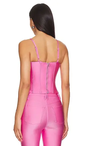 Good American Compression Shine Corset In Pink