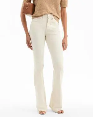Veronica Beard Beverly Skinny-flare Jean - Ecru