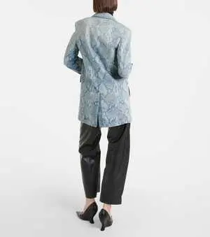 Sportmax Snake-effect Cotton Blazer