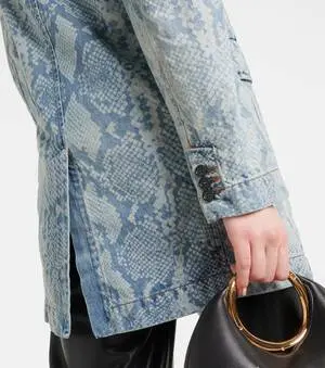Sportmax Snake-effect Cotton Blazer