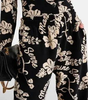 MARINE SERRE Floral Jacquard Track Pants