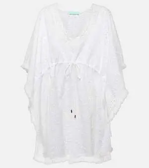 Melissa Odabash Ivy Broderie Anglaise Cotton Kaftan - White