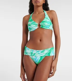 Melissa Odabash Brussels Ruched Bikini Bottom - Green