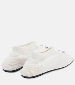 TOTEME Knit Ballet Flats - White