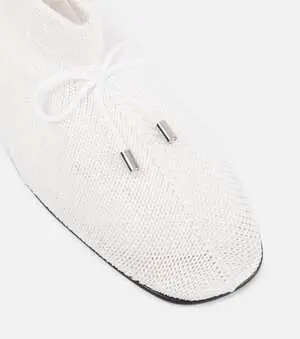 TOTEME Knit Ballet Flats - White