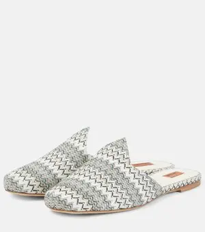 Missoni Zig Zag Canvas Mules - Multicoloured