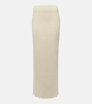 TOTEME Cotton-blend Bouclé Maxi Skirt - White