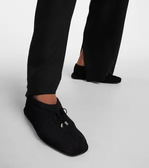 TOTEME Knit Ballet Flats - Black