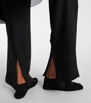TOTEME Knit Ballet Flats - Black