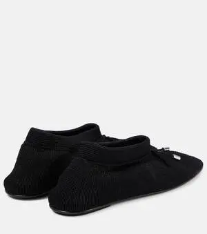 TOTEME Knit Ballet Flats - Black
