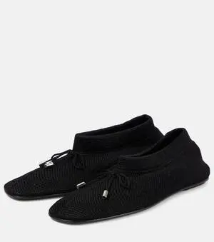 TOTEME Knit Ballet Flats - Black