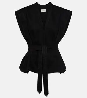 LEMAIRE Chasuble Belted Top - Black