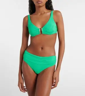 Melissa Odabash Bel Air Ruched Bikini Bottoms - Green