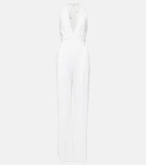Max Mara Nice Halterneck Jumpsuit - White
