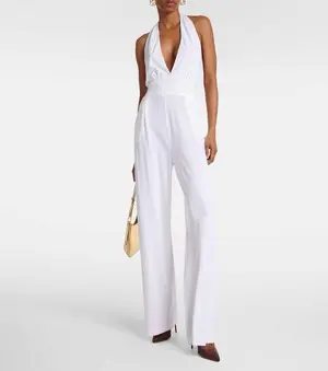 Max Mara Nice Halterneck Jumpsuit - White
