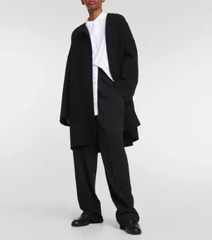 THE ROW High-rise Wide-leg Pants - Black