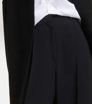THE ROW High-rise Wide-leg Pants - Black