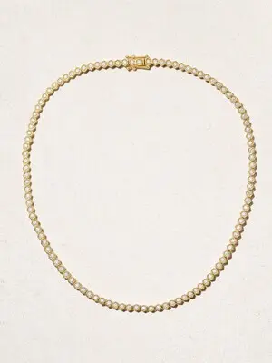 KOLOURS JEWELRY Hexagon Diamond Tennis Necklace - Gold