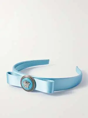 Versace Ribbon Embellished Satin Headband