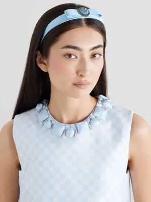 Versace Ribbon Embellished Satin Headband